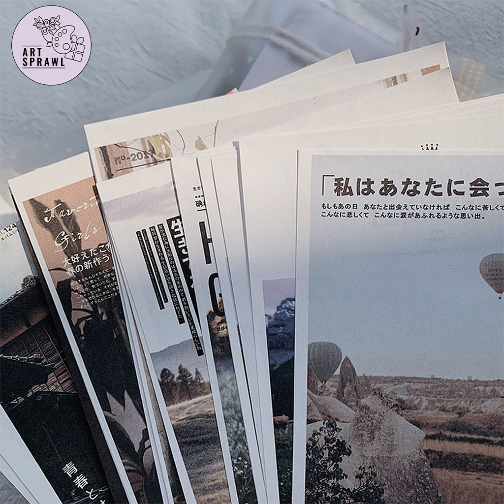220 Pcs Mega Japanese Literary Poetry Japan Style Rustic Sunset Paper ...