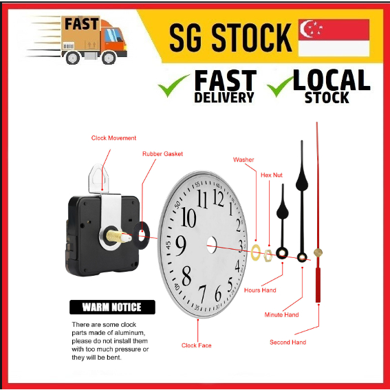 👍CHEAPEST!👍Quartz Wall Clock Movement Mechanism DIY Replacement Hand ...