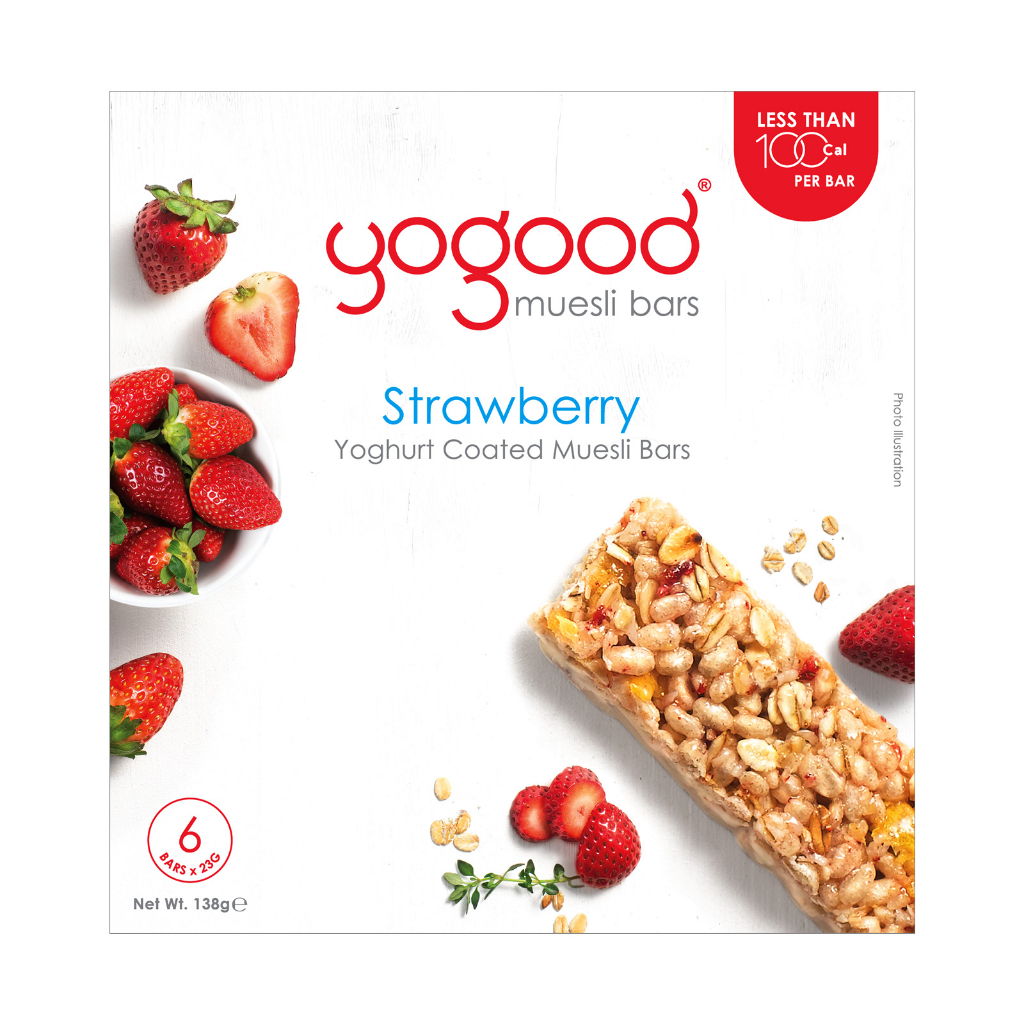 Yogood Yoghurt Coasted Museli Bars Strawberry (138g) | Shopee Singapore