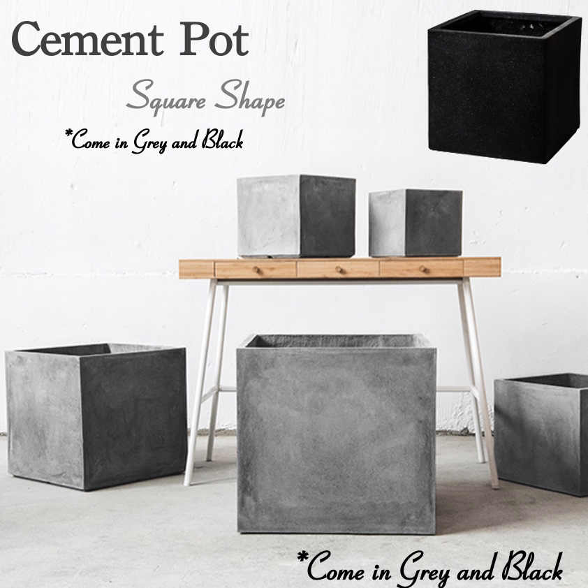⭐ SQUARE CEMENT POT ⭐ Cement Planter Pot Flowerpot Ceramic Pots Outdoor ...