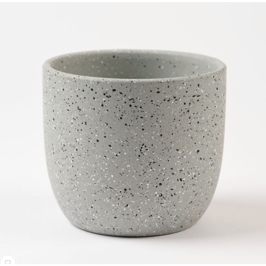 Botanica White / Grey Terrazzo Planter Pot White 14 x 12 cm | Shopee ...