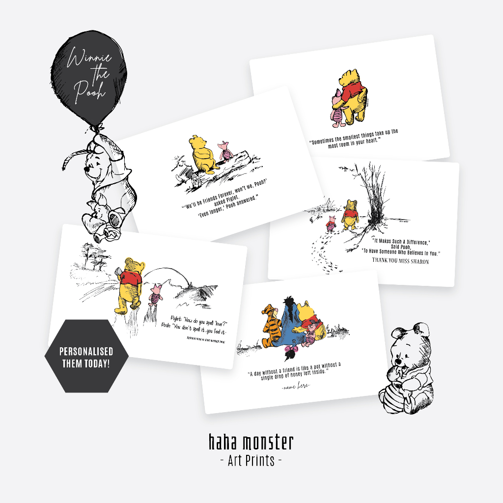 Customised Motivational Quote Card | Winnie The Pooh | Post Card ...