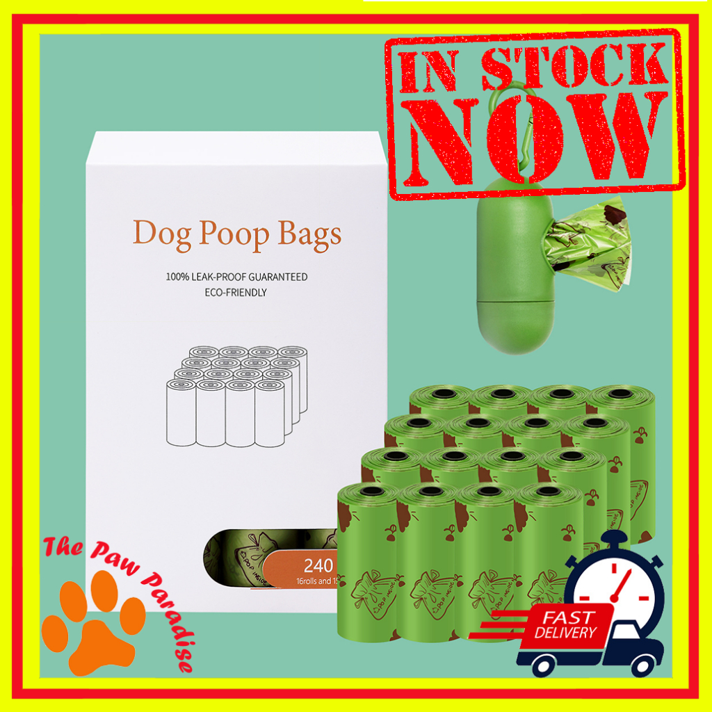 Biodegradable Dog Poop Bags for Waste Refuse Cleanup Puppy Cat Pooper ...
