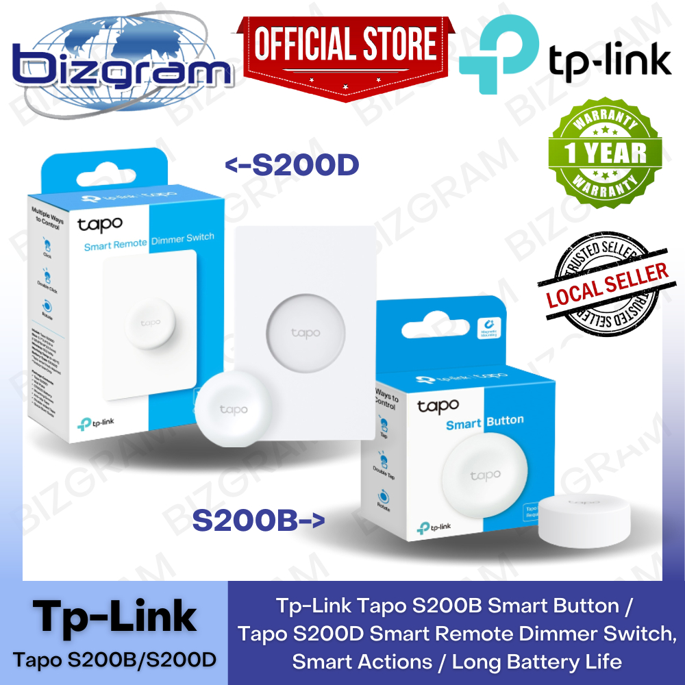 Tp-Link Tapo S200B Smart Button / Tapo S200D Smart Remote Dimmer Switch ...