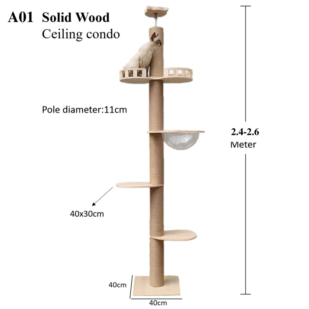 [SG SELLER]Cat Large Condo Kitty Multilayer Cat Play Rest House Plywood ...