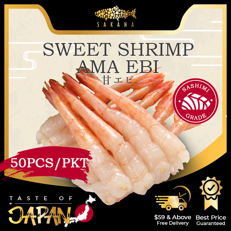 SAKANA | Sweet Shrimp Sashimi Prawn (With Tail) - 170G Ready To Eat ...