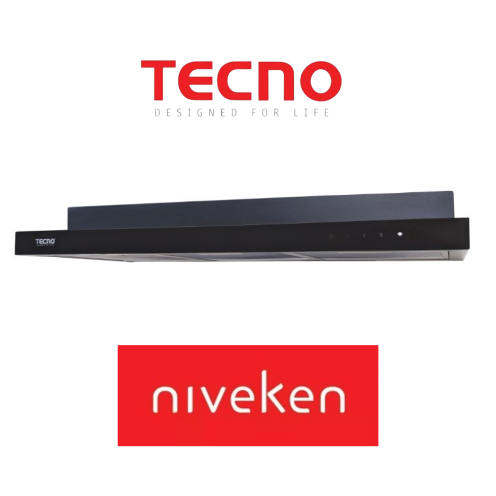 TECNO TH969TCL BK Slim Line Cooker Hood With LED Touch Controls (Full ...