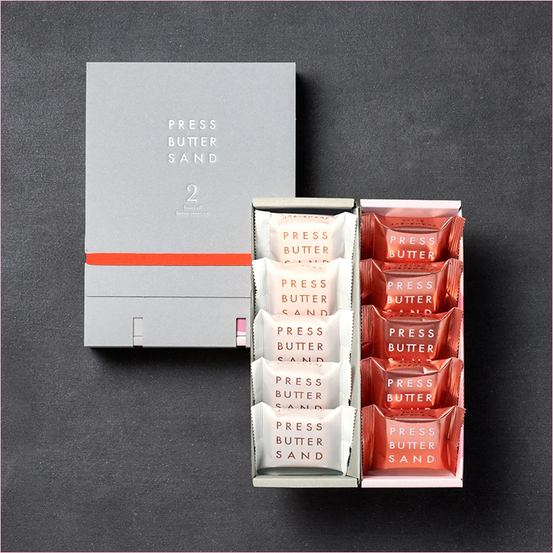 PRESS BUTTER SAND Set of 2 types of butter sandwiches 10 pieces Limited ...