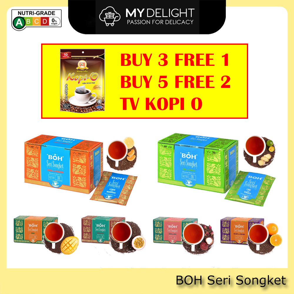 (20 Sechets) BOH Tea Seri Songket Lychee With Rose Earl Grey With ...