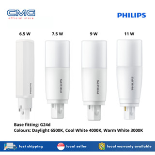 Philips LED PLC 2 Pin / PL-C 6.5w/7.5w/9w/11w 2P G24d (Day Light/Warm ...