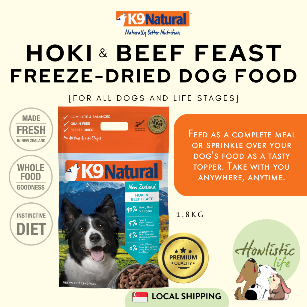 K9 Natural Hoki & Beef Freeze-Dried Dog Food 1.8kg | Shopee Singapore
