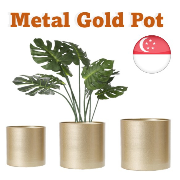 [SG SELLER] Metal Gold Display Pot Vase Multi Purpose Hari Raya ...