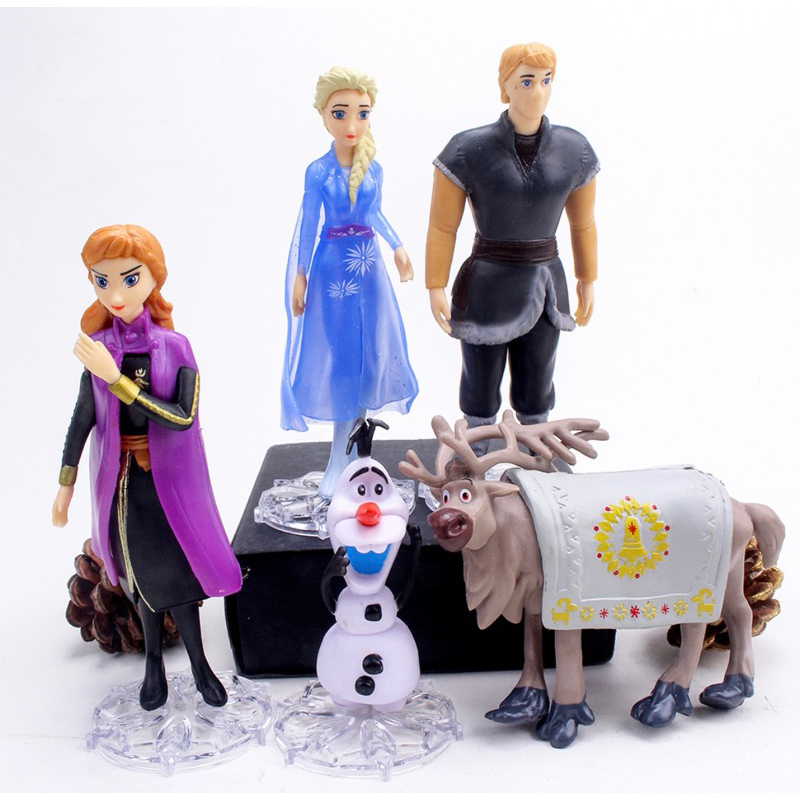 Frozen Figure Cute Figurine 5pc/Set Elsa Anna Kristoff Olaf Sven ...