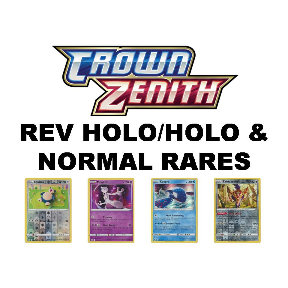 Pokemon TCG Crown Zenith Pokemon Rares (Normal / Holo / Reverse Holo ...