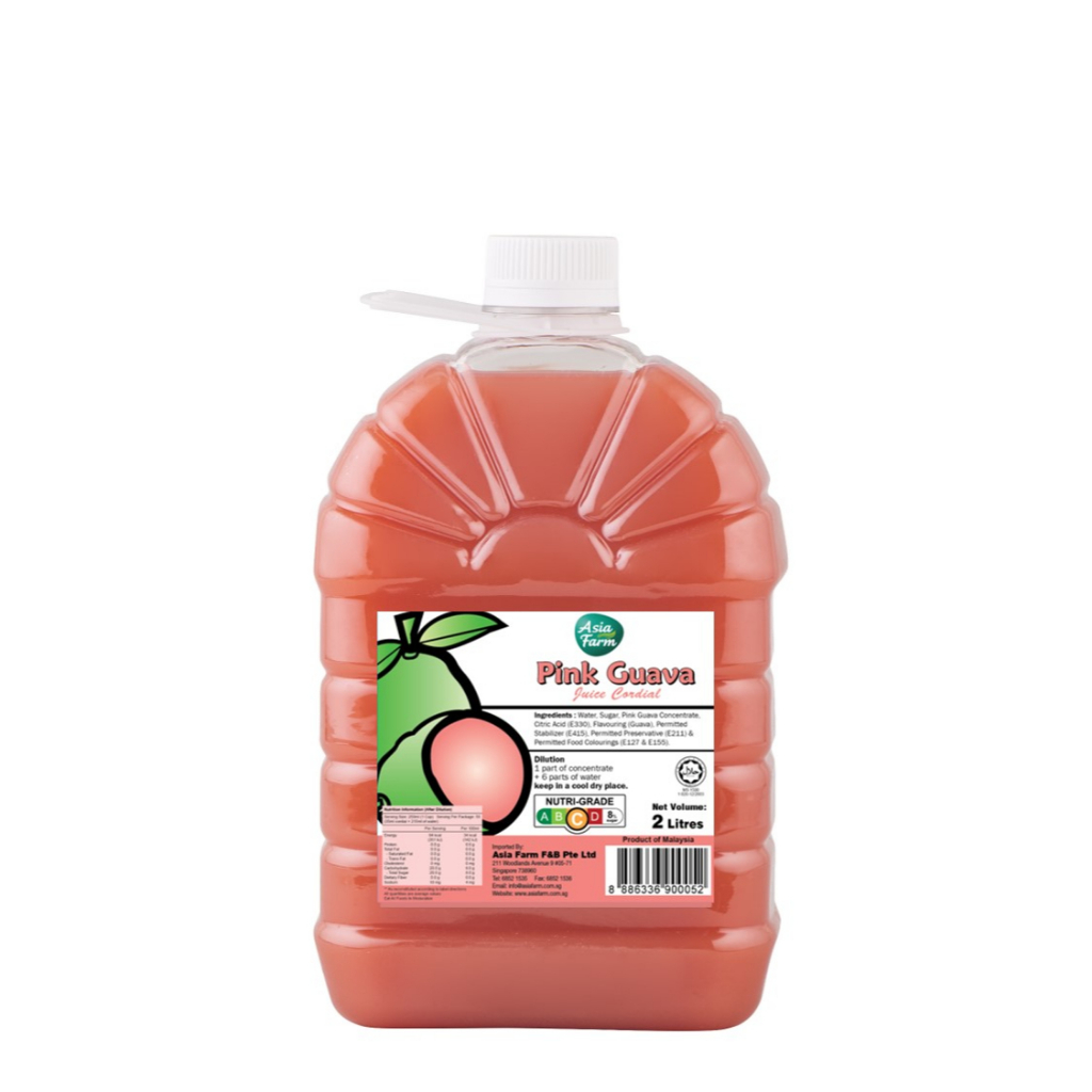 Asia Farm Pink Guava Cordial 2Litre | Shopee Singapore