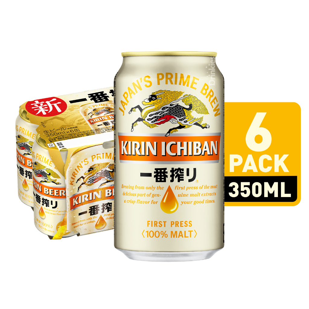 Kirin Ichiban Lager Beer Can (6x350ml) | Shopee Singapore