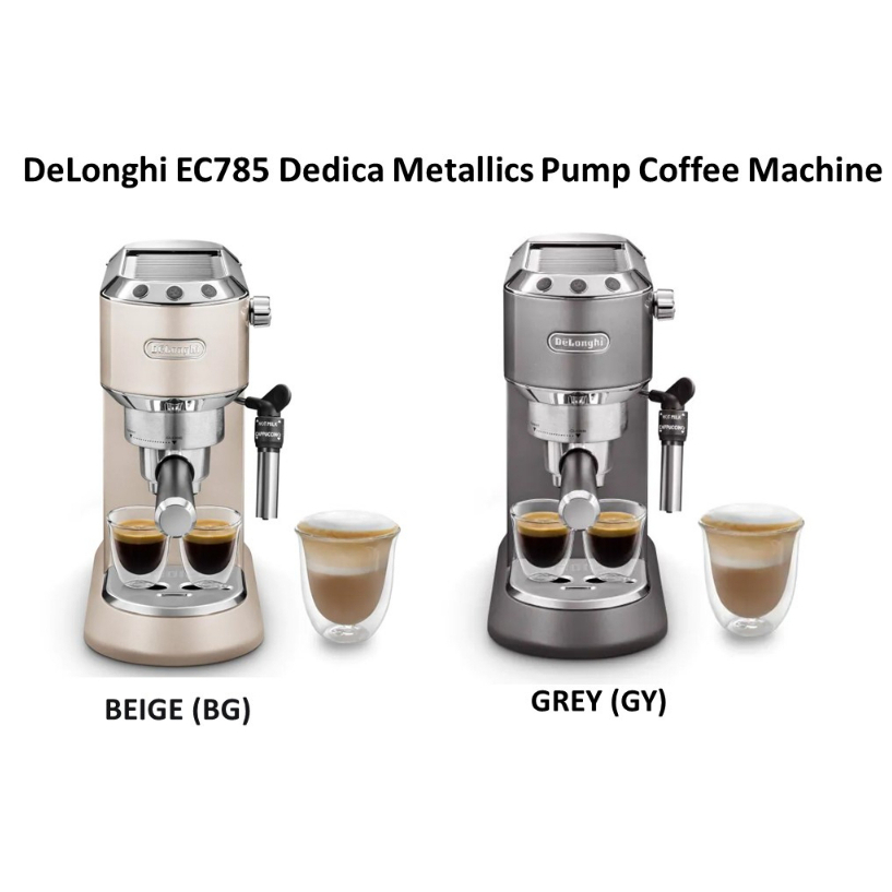 DeLonghi Dedica Metallics Pump Coffee Machine EC785 , EC685 | Shopee ...