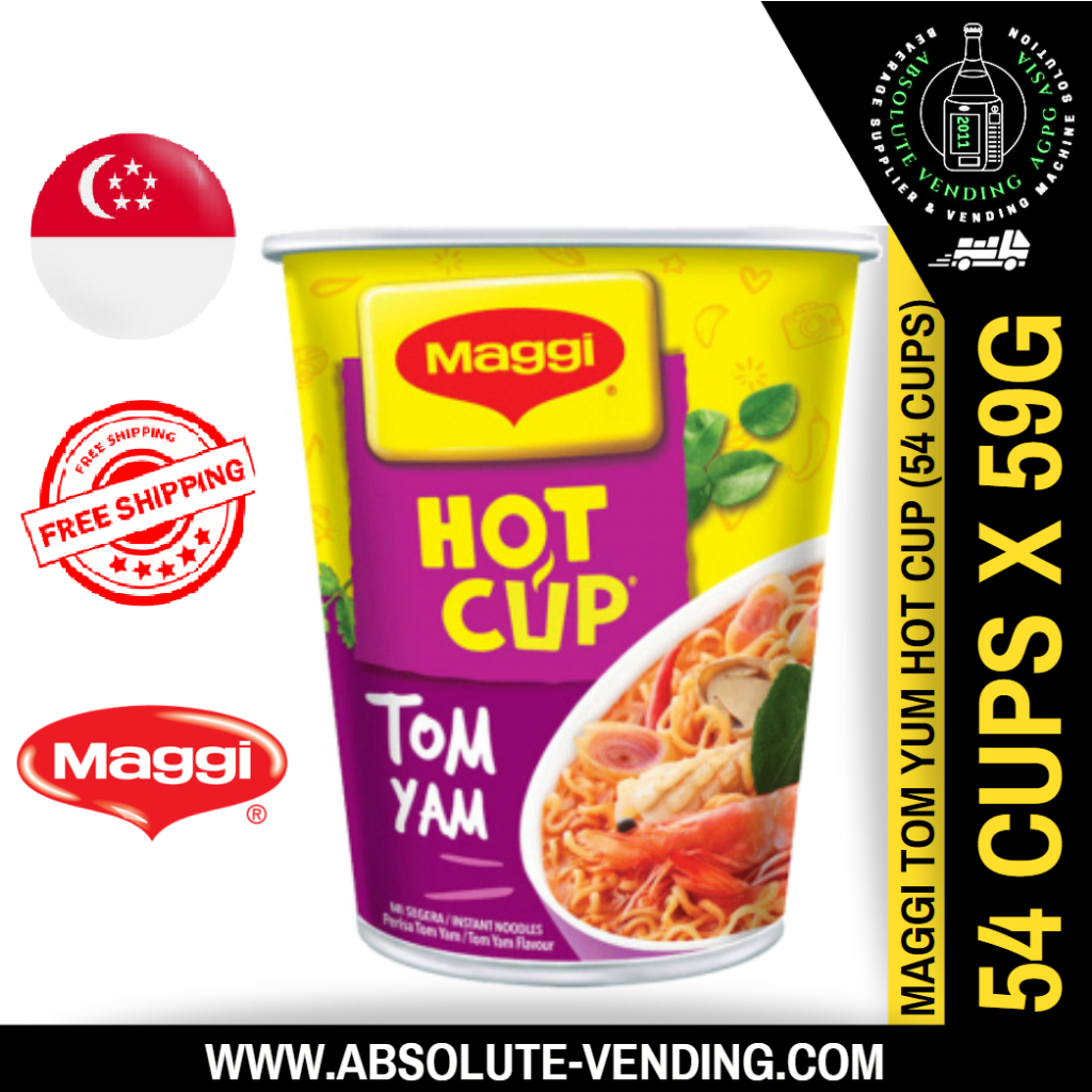 [CARTON] MAGGI Tom Yam HOT CUP Noodles 61G X 54 (CUPS) | Shopee Singapore
