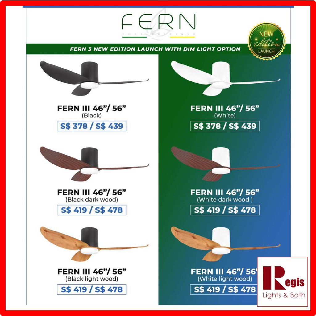 Yes Install Alaska Fern III 46"/56" DC Motor Ceiling Fan 20W LED 3-Tone ...