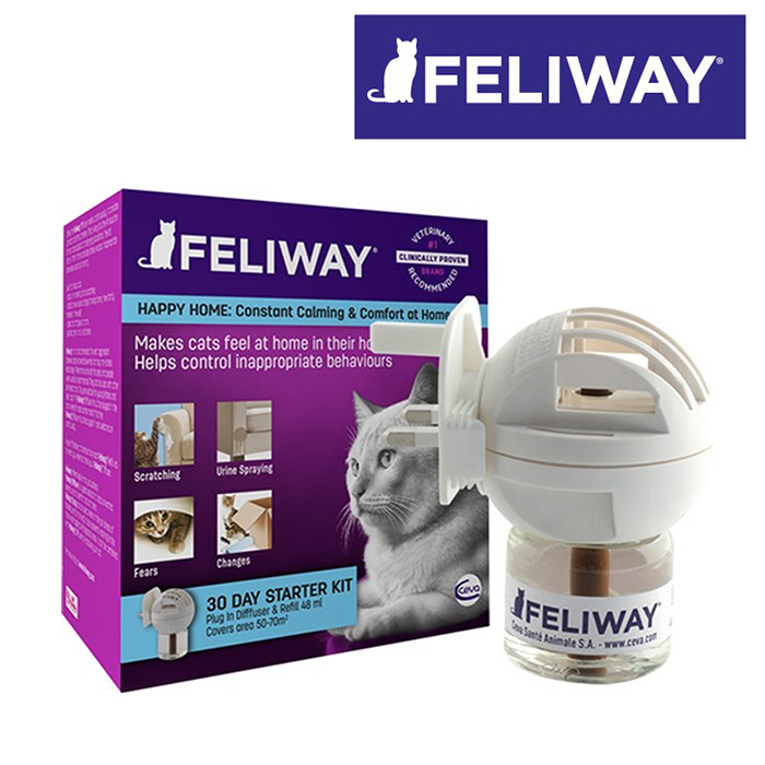 FELIWAY Classic Cat Calming Pheromone Diffuser 30 Day Starter Kit (48 ...