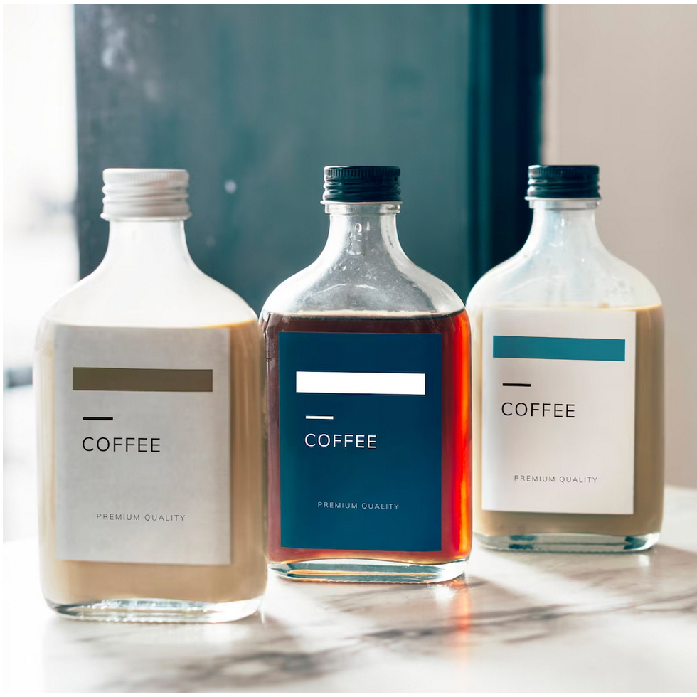 Clear Glass Bottle, Cold Brew Coffee Tea Kombucha 250ml 350ml Cafe ...