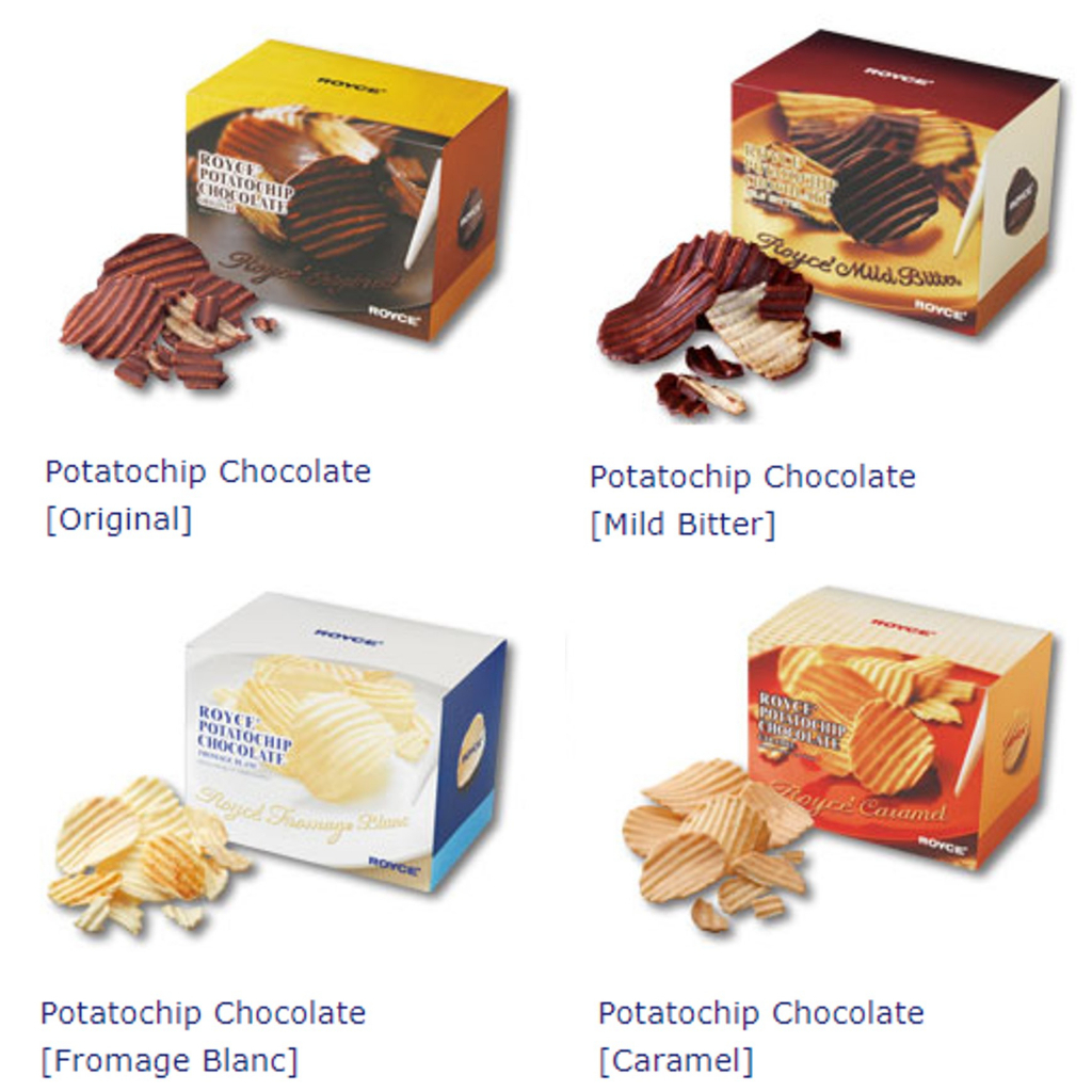 ROYCE Japan Potato Chip Chocolate Original / Mild Bitter / Fromage ...