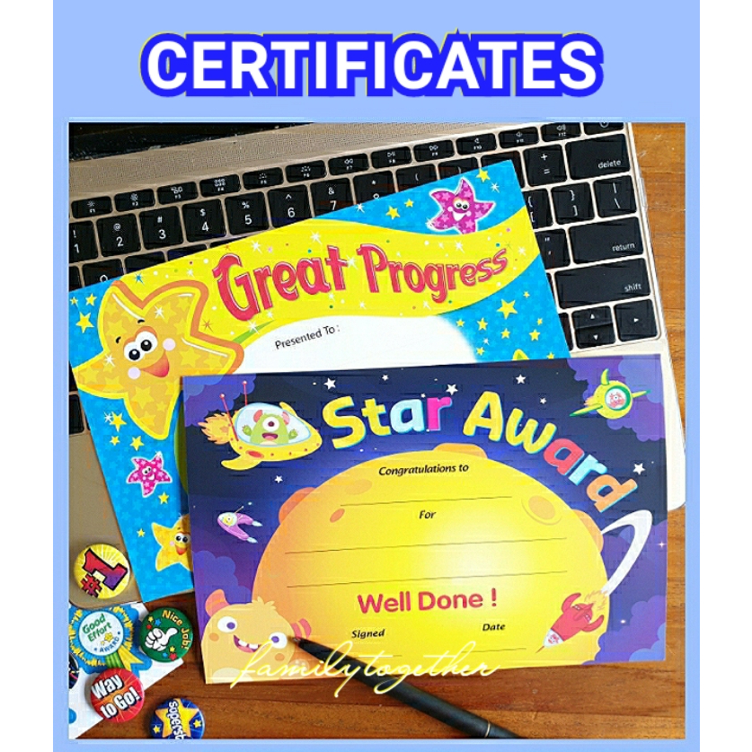 Award Certificates for Kids Class Homeschool Motivational Reward ...