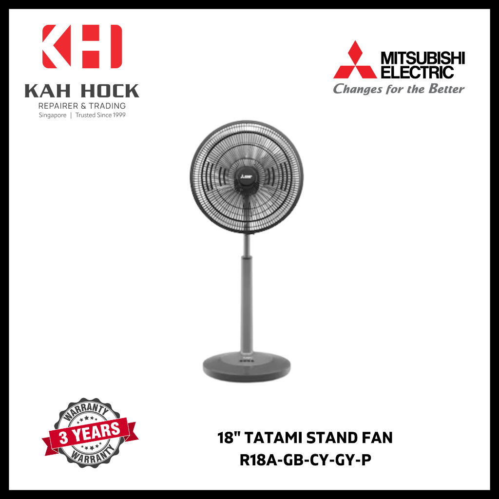 MITSUBISHI R18A-GB-CY-GY-P TATAMI STAND FAN 18" (SOFT GRAY) - 3 YEARS ...