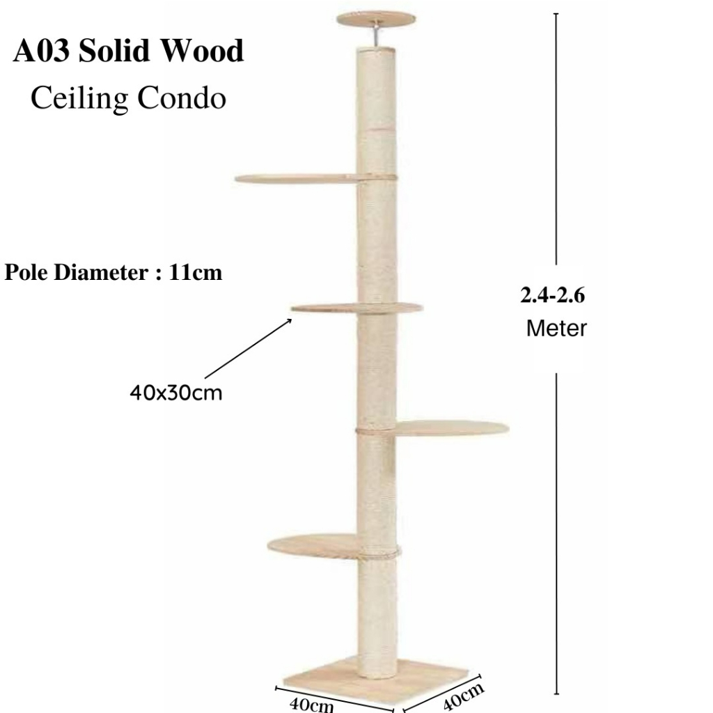 [SG SELLER]Cat Large Condo Kitty Multilayer Cat Play Rest House Plywood ...