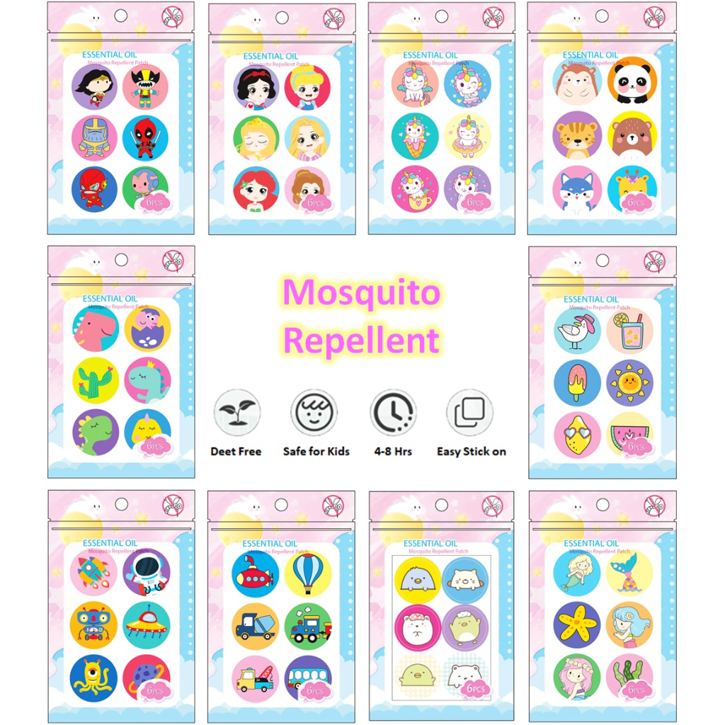 💖 6Pcs/ Pack Mosquito Patch DEET FREE 💖 Insect Repellent Mosquito ...