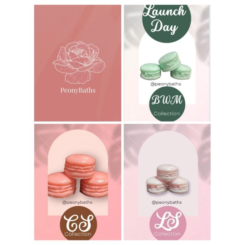 Gift Set - Mini macaroon SOAP (travel / birthday / party / wedding ...