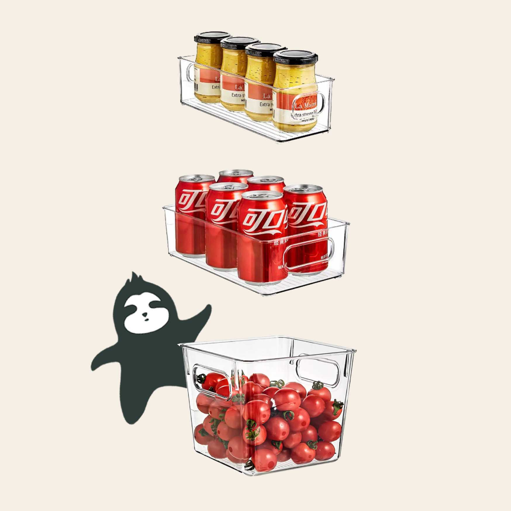 DWELLOGI | Acrylic Food Storage Box | Clear Fridge Organizer ...