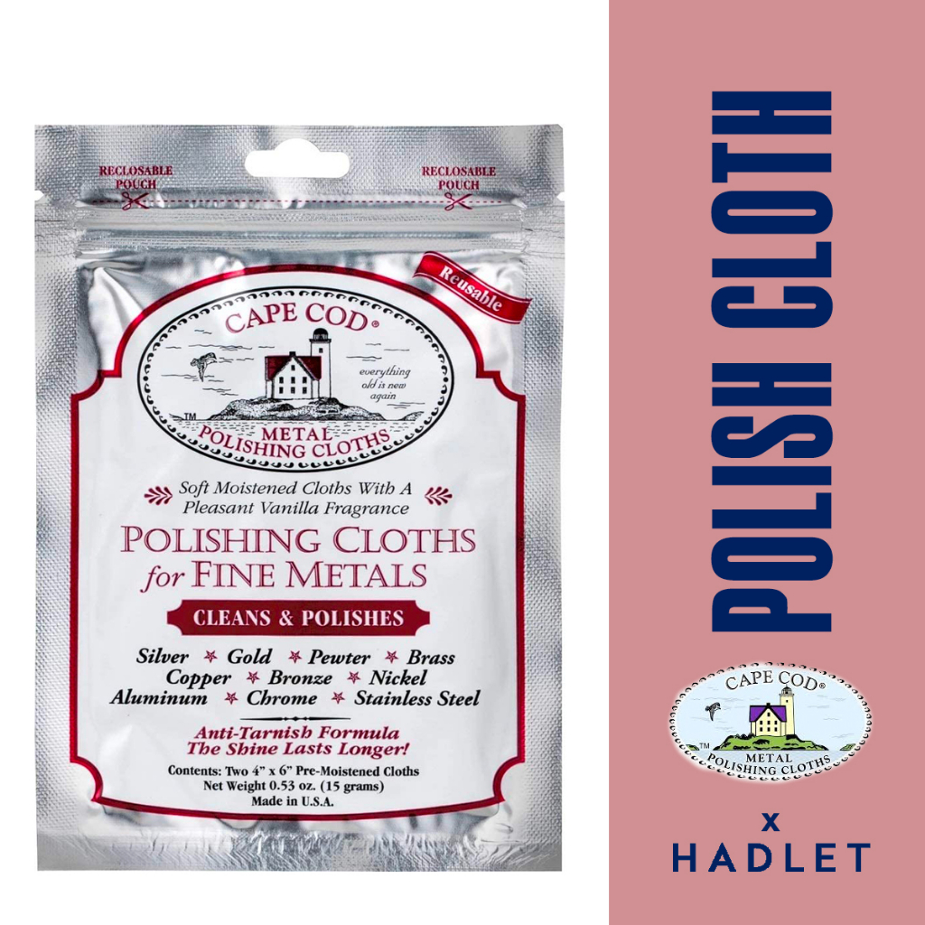 Cape Cod Metal Polishing Cloths Foil Pouch 0.53oz, Stainless Steel ...