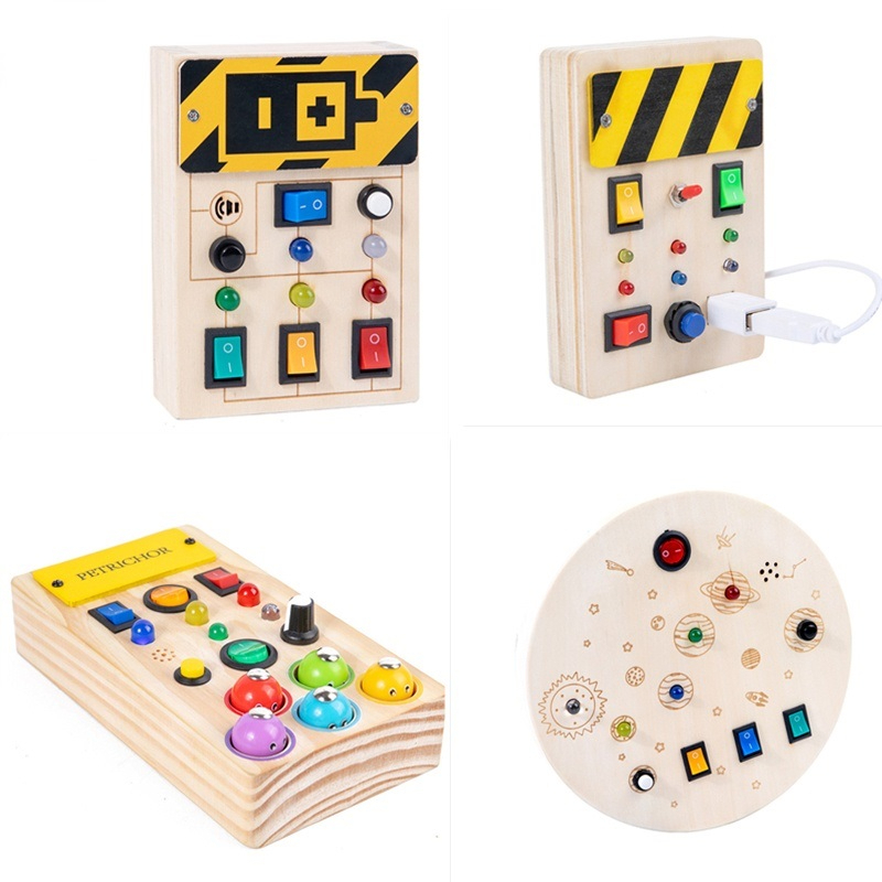Treeyear LED Light Switch Toys for Toddlers Montessori Busy Board ...