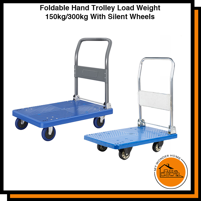 MyWonderHome- SG STOCK Foldable Trolley With Silent Wheels Heavy Duty ...