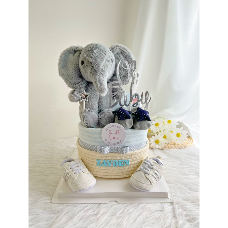 Mini Signature Diaper Cake (MS004) Baby Hamper for Newborn, Full Month ...