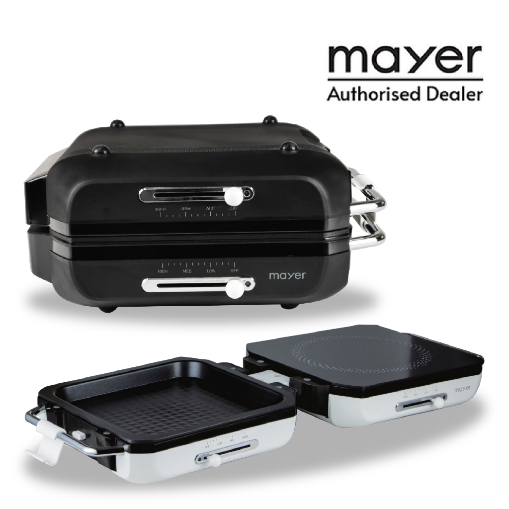 Mayer Multi-Functional Ceramic Cooker with Grill MMCCG206 (Black/White ...