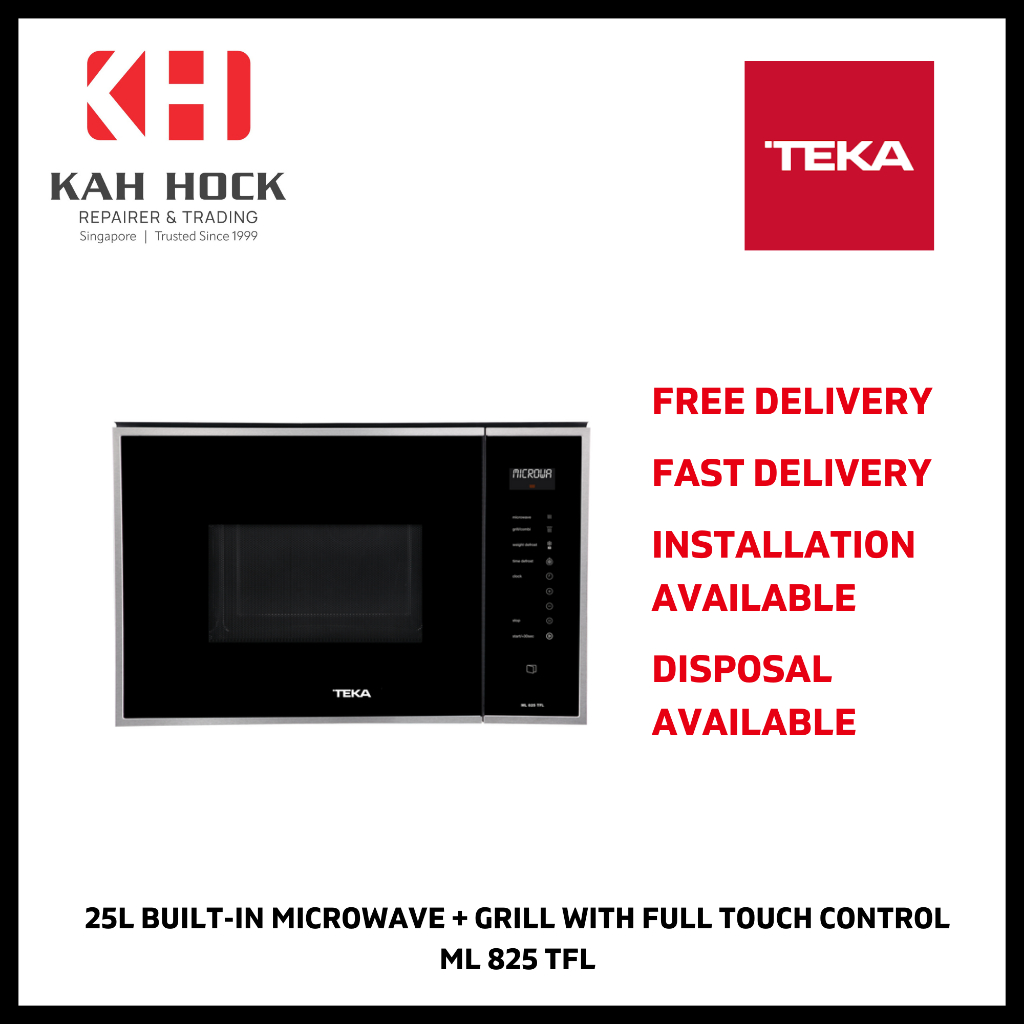 TEKA ML 825 TFL 25L BUILT-IN MICROWAVE OVEN WITH GRILL AND TOUCH ...