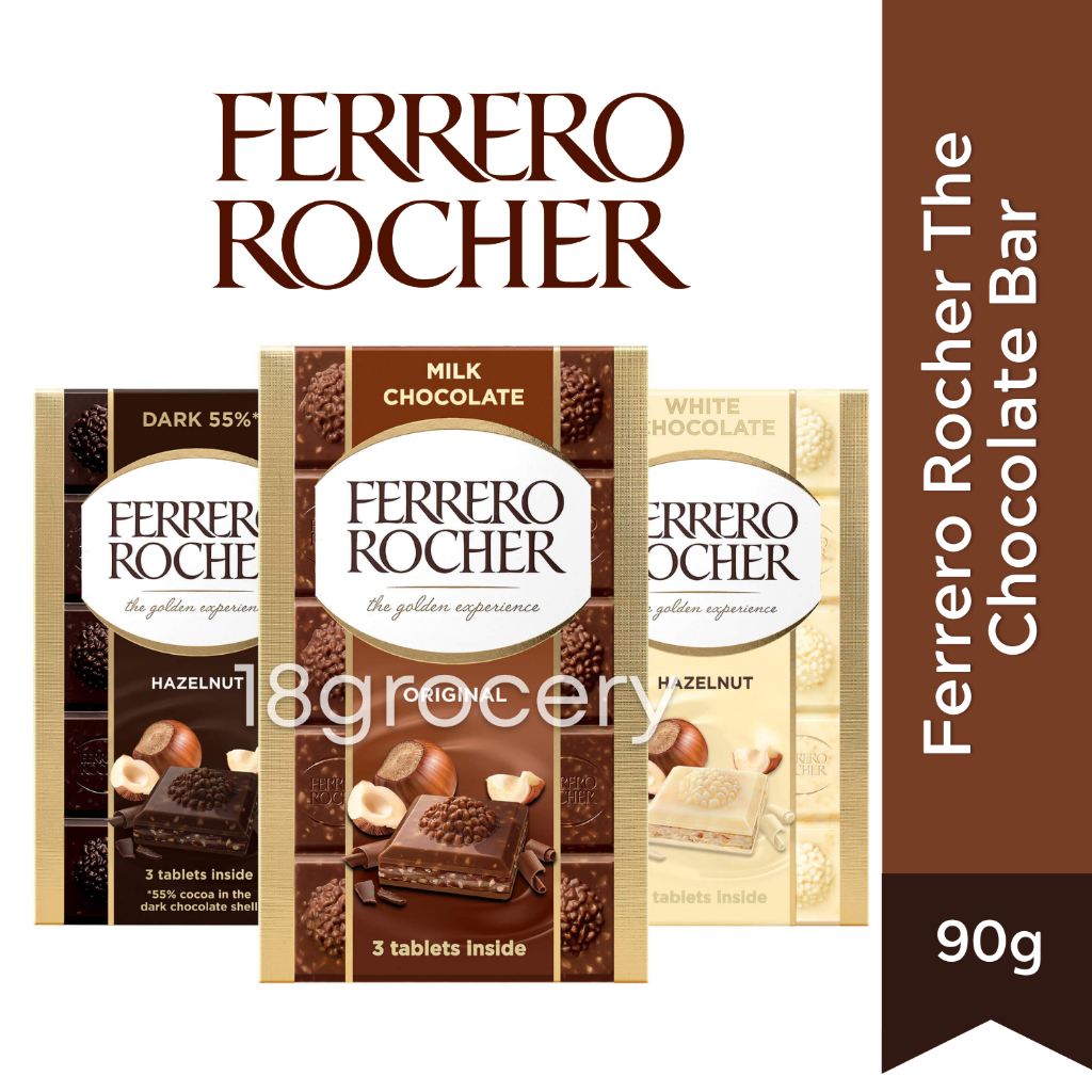 Ferrero Rocher The Golden Experience Chocolate Bars, 90g | Shopee Singapore