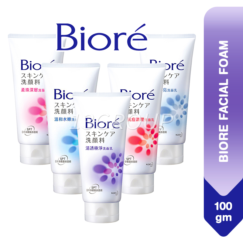 Biore Facial Foam Face Wash Women, 100g | Shopee Singapore