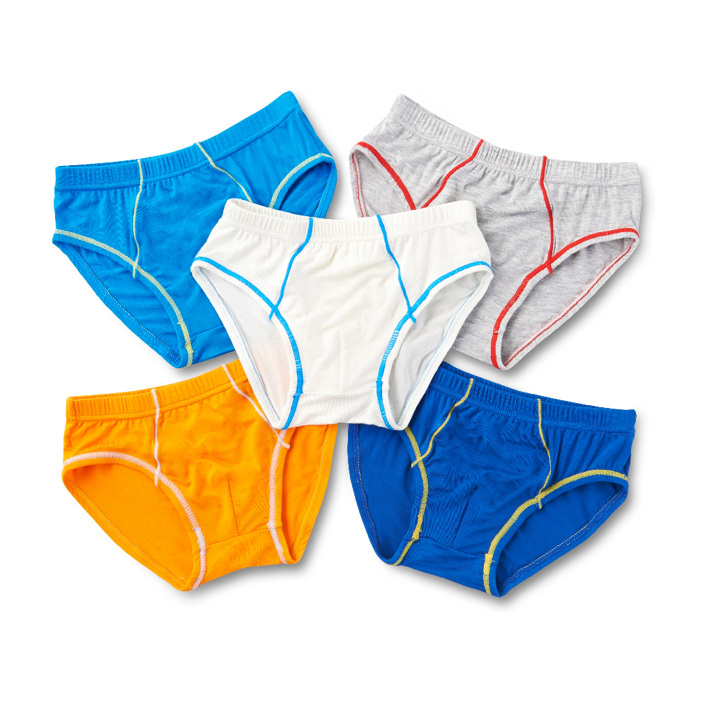 Simply Life Boys Bamboo Briefs with Contrast Stitching (5-Pack Set ...