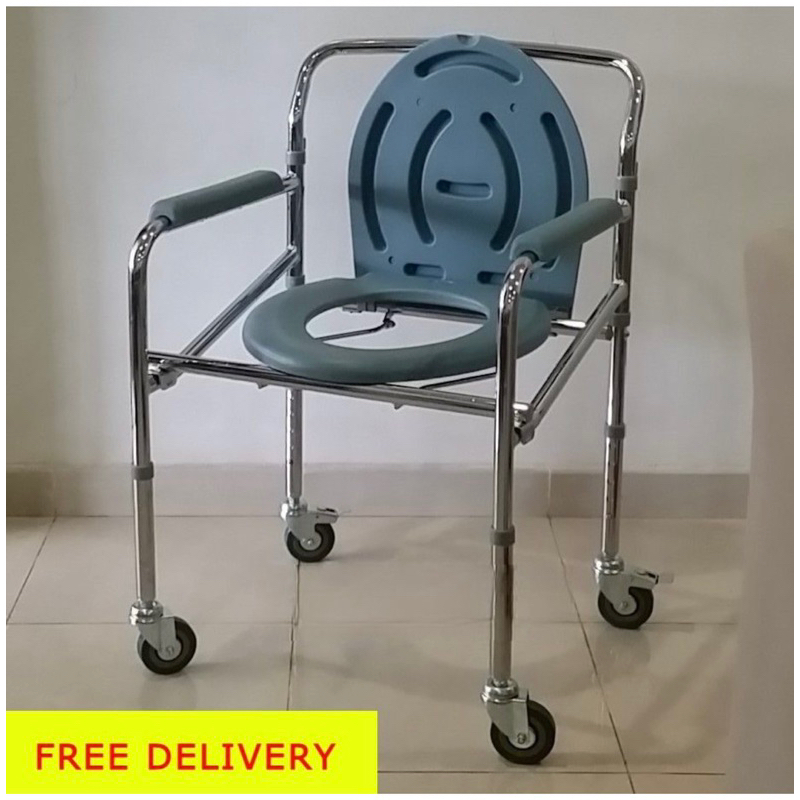 🇸🇬 Same Day Delivery or Next Day Commode Chair with Wheels, Toilet ...