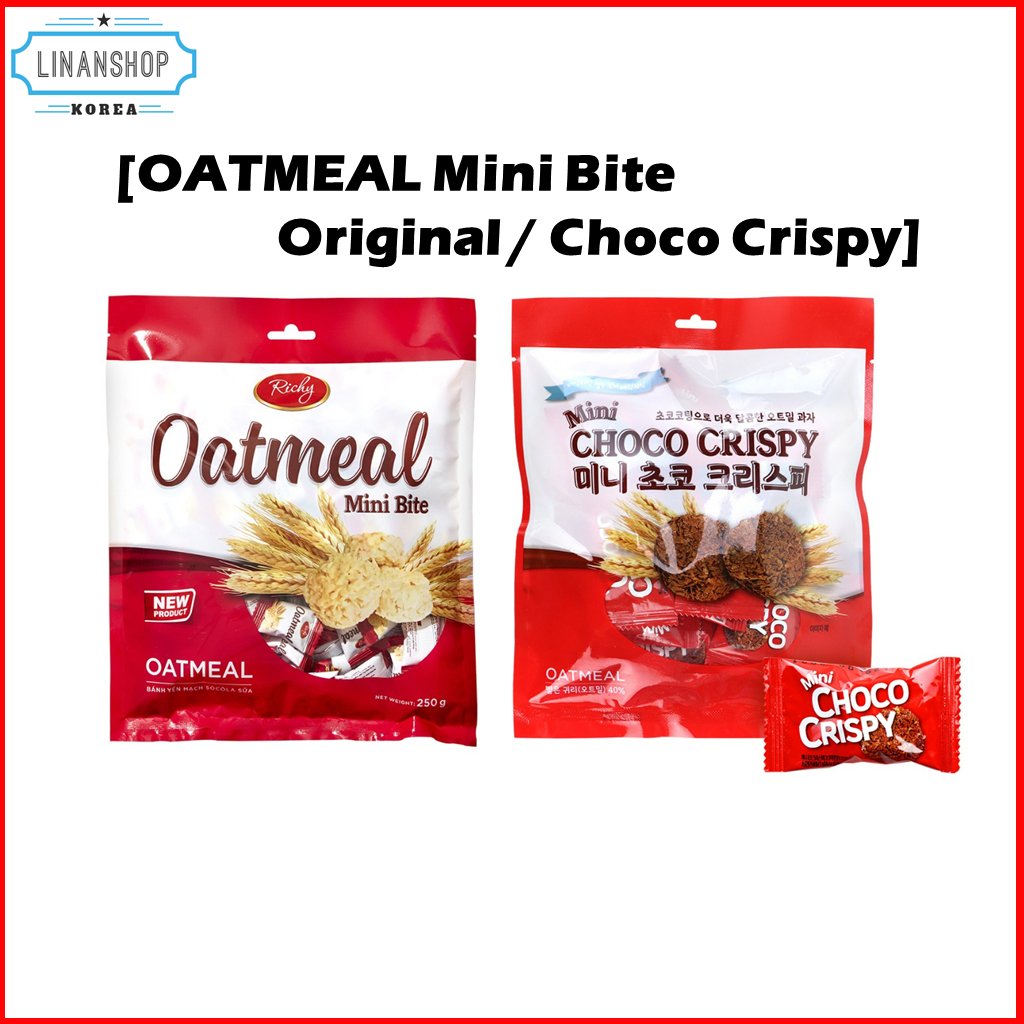 OATMEAL Mini Bite Korean Snacks Original / Choco Crispy | Shopee Singapore
