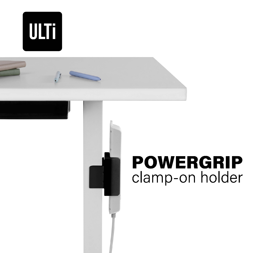 ULTi PowerGrip Clamp-on Extension Cord Holder & Mount for Desk Leg ...