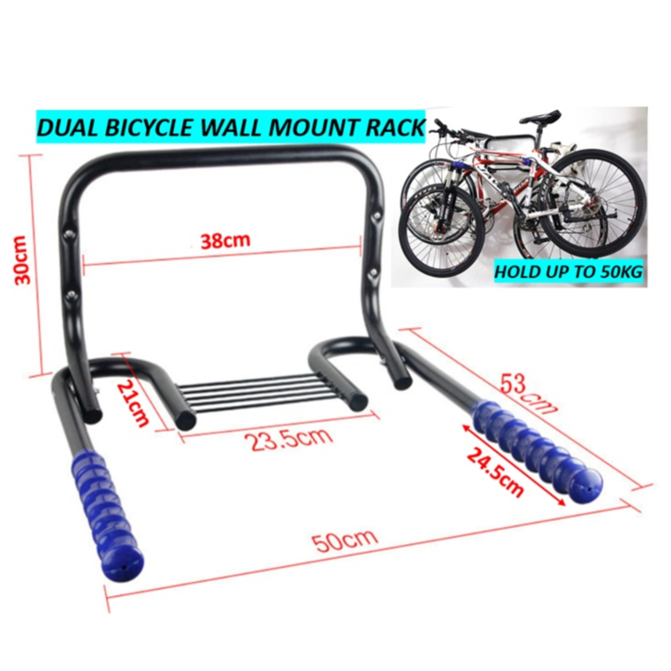 Dual Bicycle Wall Mount Bike Rack / Bicycle Rack | Shopee Singapore