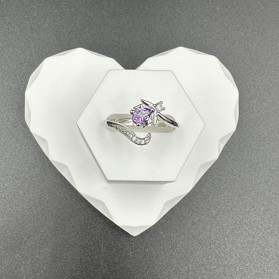 Crystal Rings (Amethyst) | Shopee Singapore