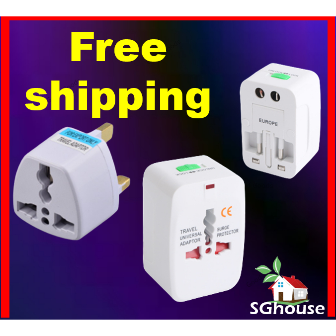Free Shipping universal plug 3 pin adapter wall plug SG plug travel ...