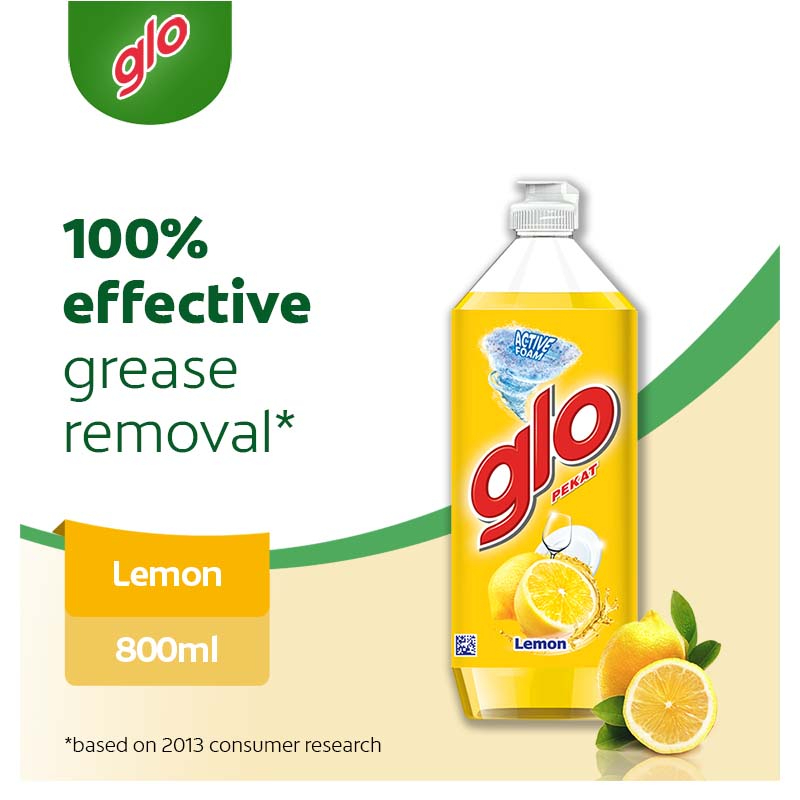 Glo Dishwashing Liquid Lemon (800ml) | Shopee Singapore