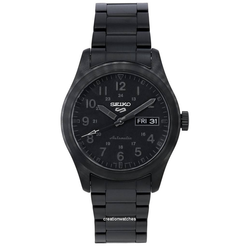 Seiko 5 Sports Stealth Black Dial Automatic SRPJ09 SRPJ09K1 SRPJ09K ...