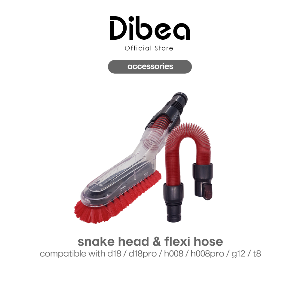 Dibea Flexi Hose + Snake Head Brush | Compatible with D18/D18 Pro/H008 ...